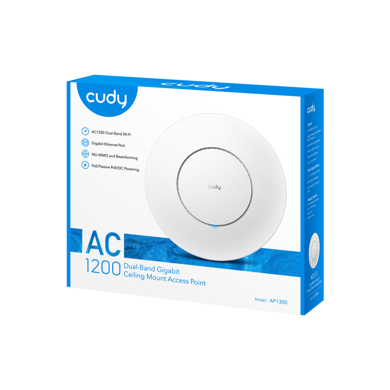 AC1200 Gigabit Wireless Access Point with PoE Adapter, Model: AP1300_P