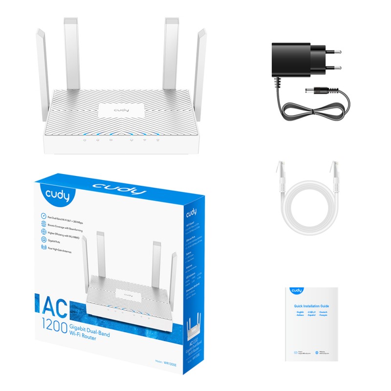 AC1200 Gigabit Wi-Fi Router, Model: WR1300E